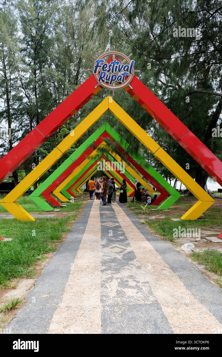 North Rupat, Indonesia - May 11, 2025: Tourist destinations on Rupat ...
