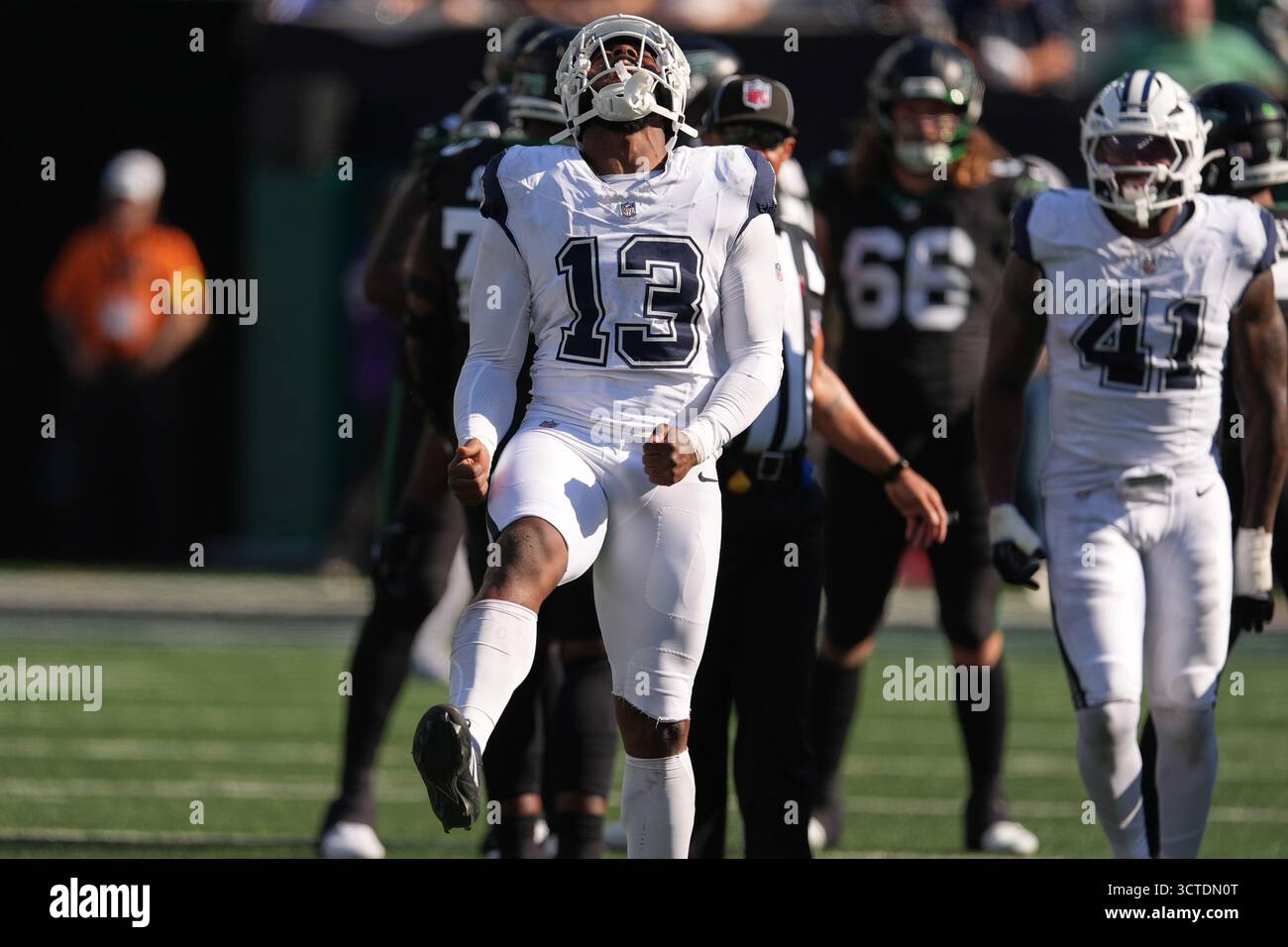 Dallas Cowboys' Dante Fowler Jr. celebrates a sack during an NFL ...