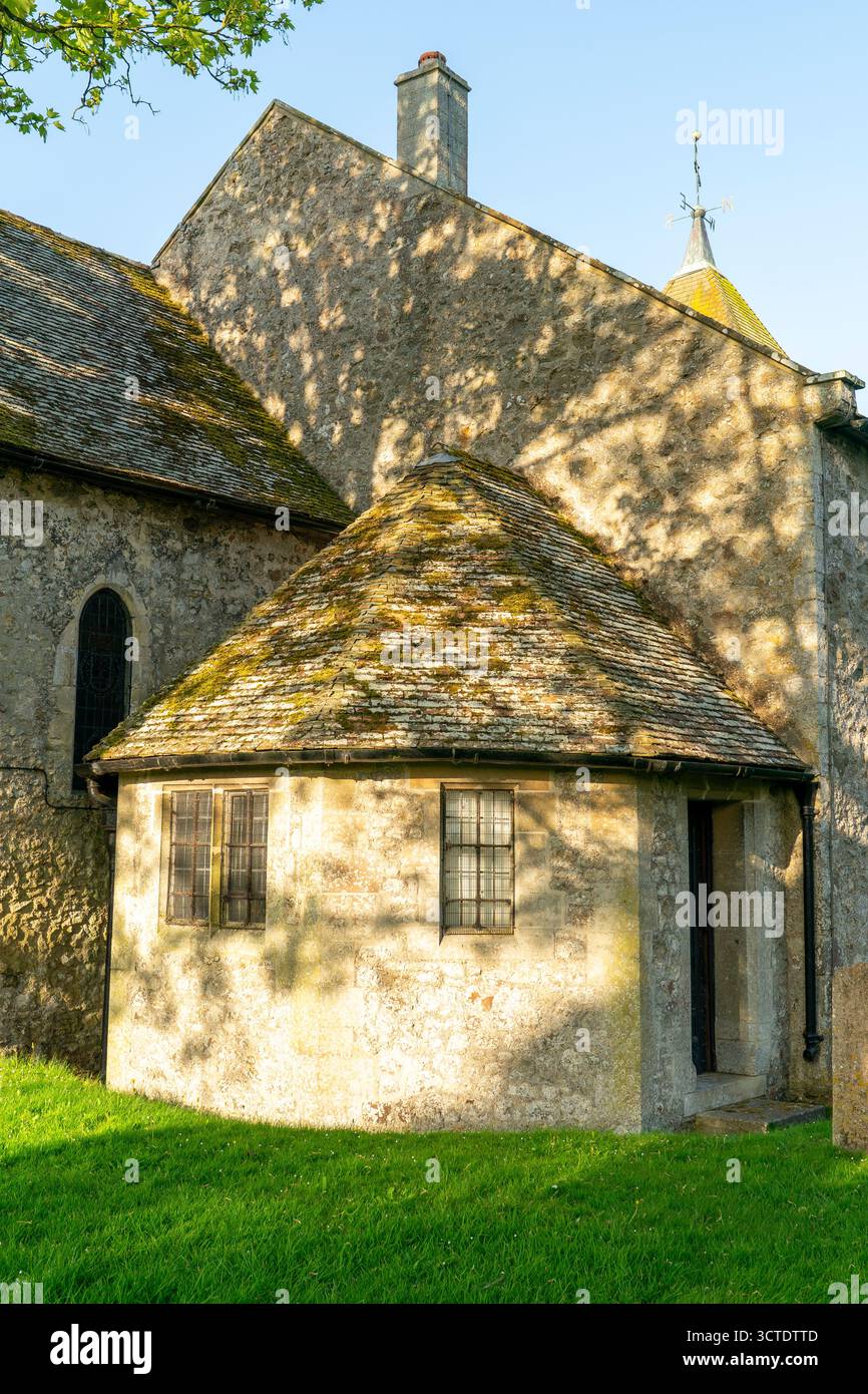 The 12th century Norman church of St Peter and St Paul in Dymchurch on ...