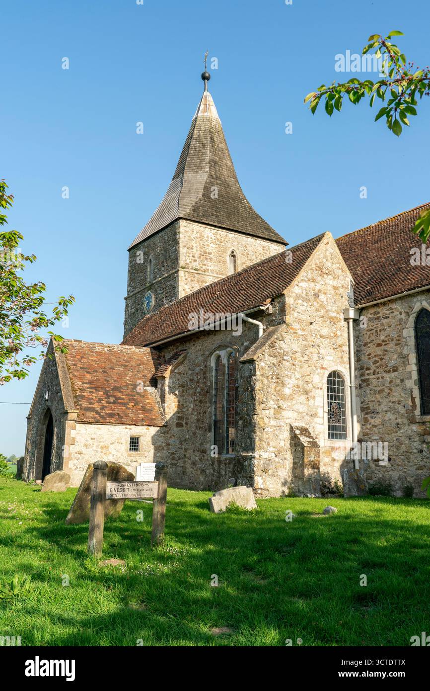 12th century Norman church with aisles added in the 13th century at St ...
