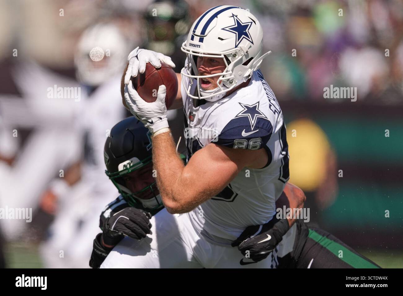 Dallas Cowboys' Luke Schoonmaker makes a catch during an NFL football ...