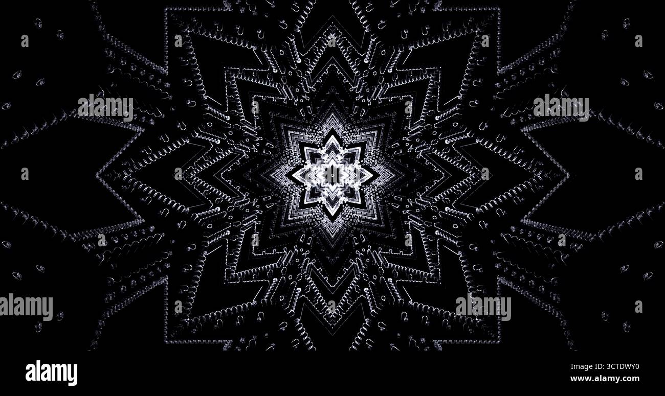 Intricate design featuring a star shape surrounded by detailed ...