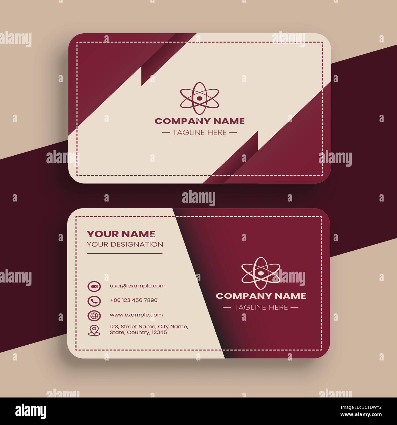 Burgundy card vector vectors Stock Vector Images - Alamy