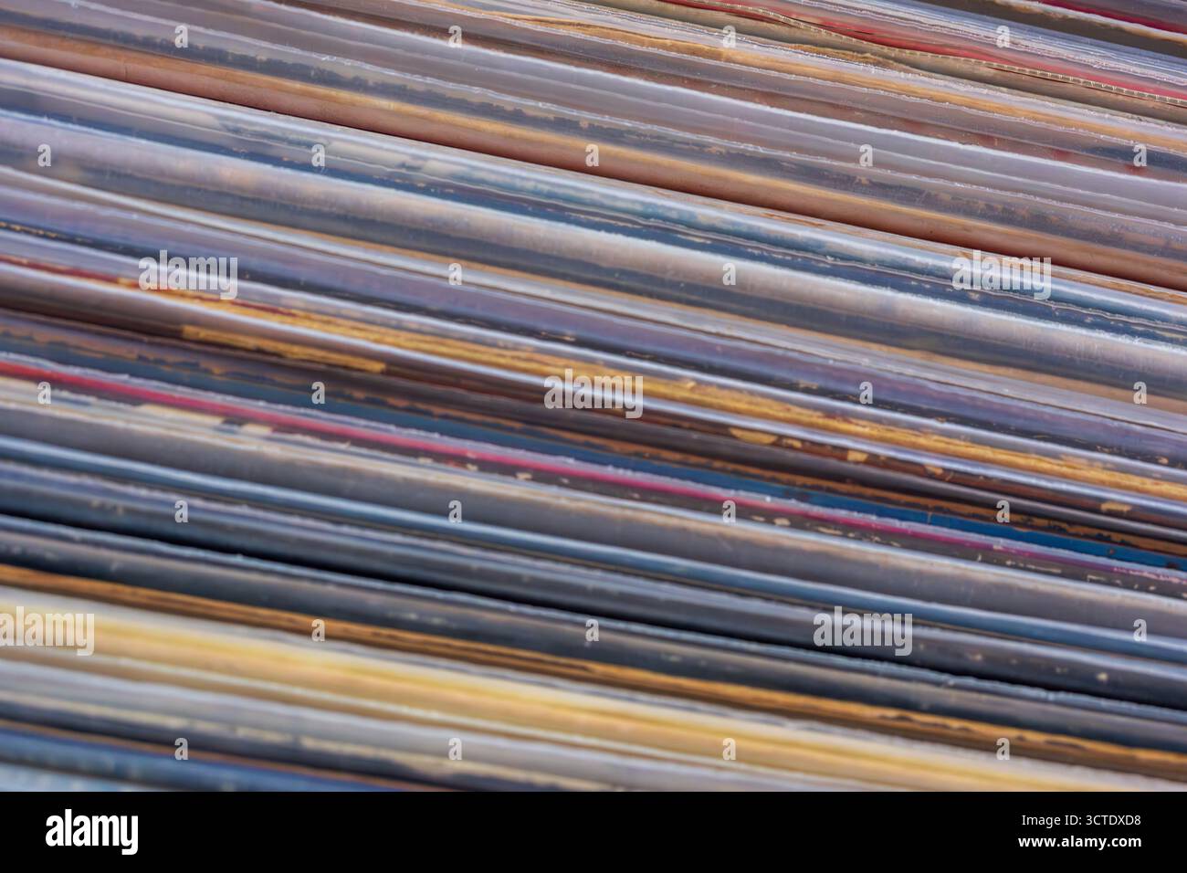 Vinyl Collection from Above Stock Photo - Alamy