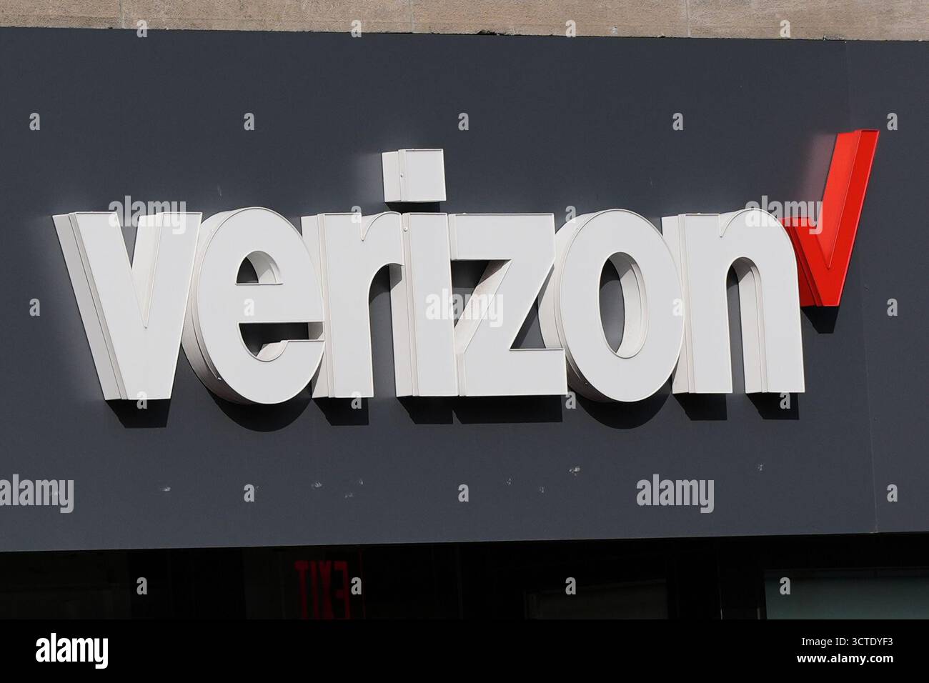 FILE - A Verizon sign is displayed on a store, Sept. 30, 2025, in ...