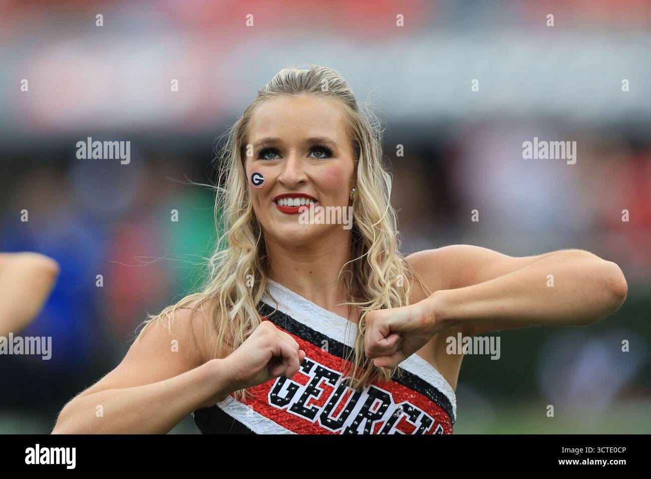 ATHENS, GA - OCTOBER 04: UGA Bulldog cheerleaders perform during the ...