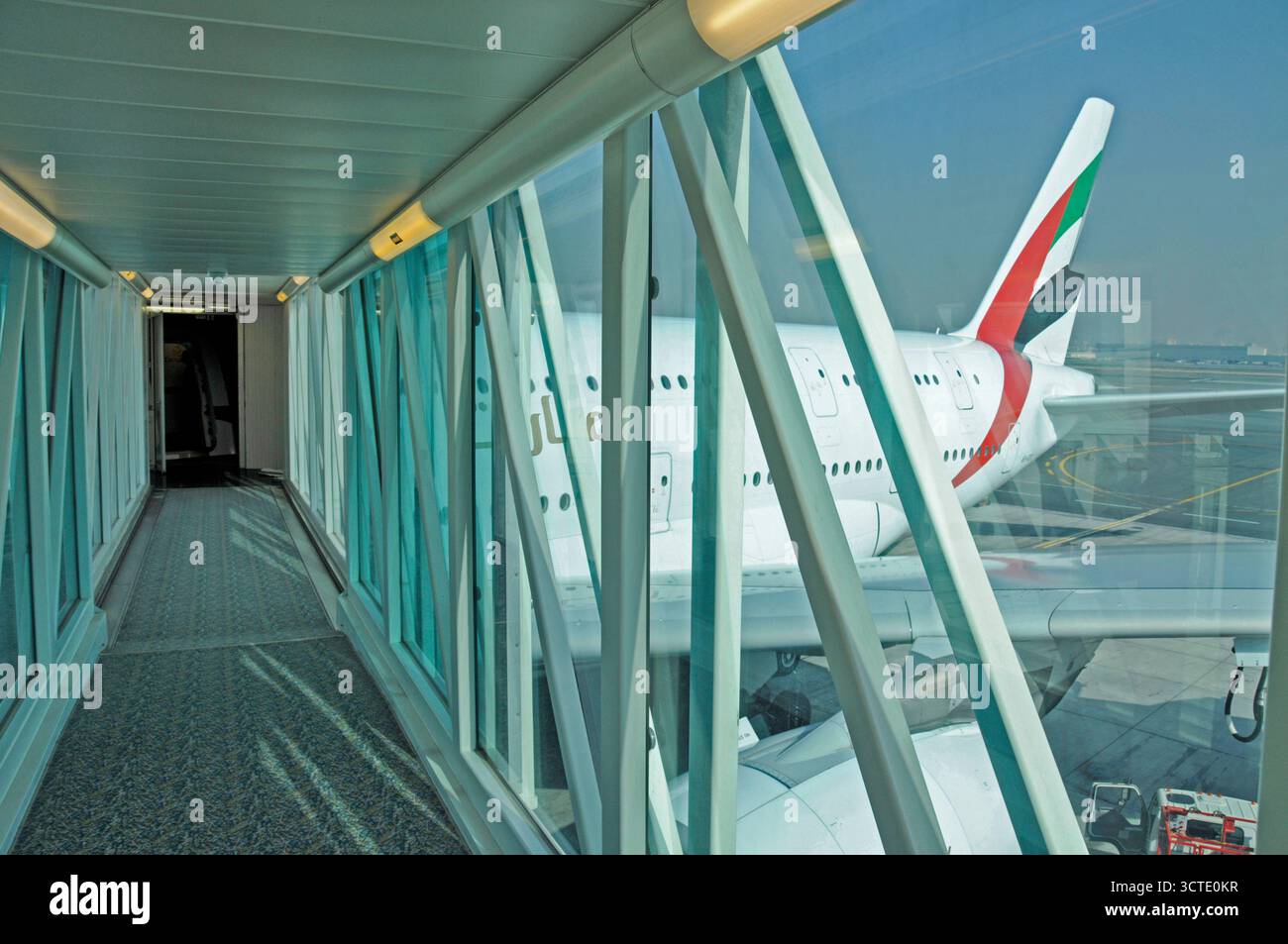 A removable, enclosed air passenger walkway connecting the 380 Airbus ...