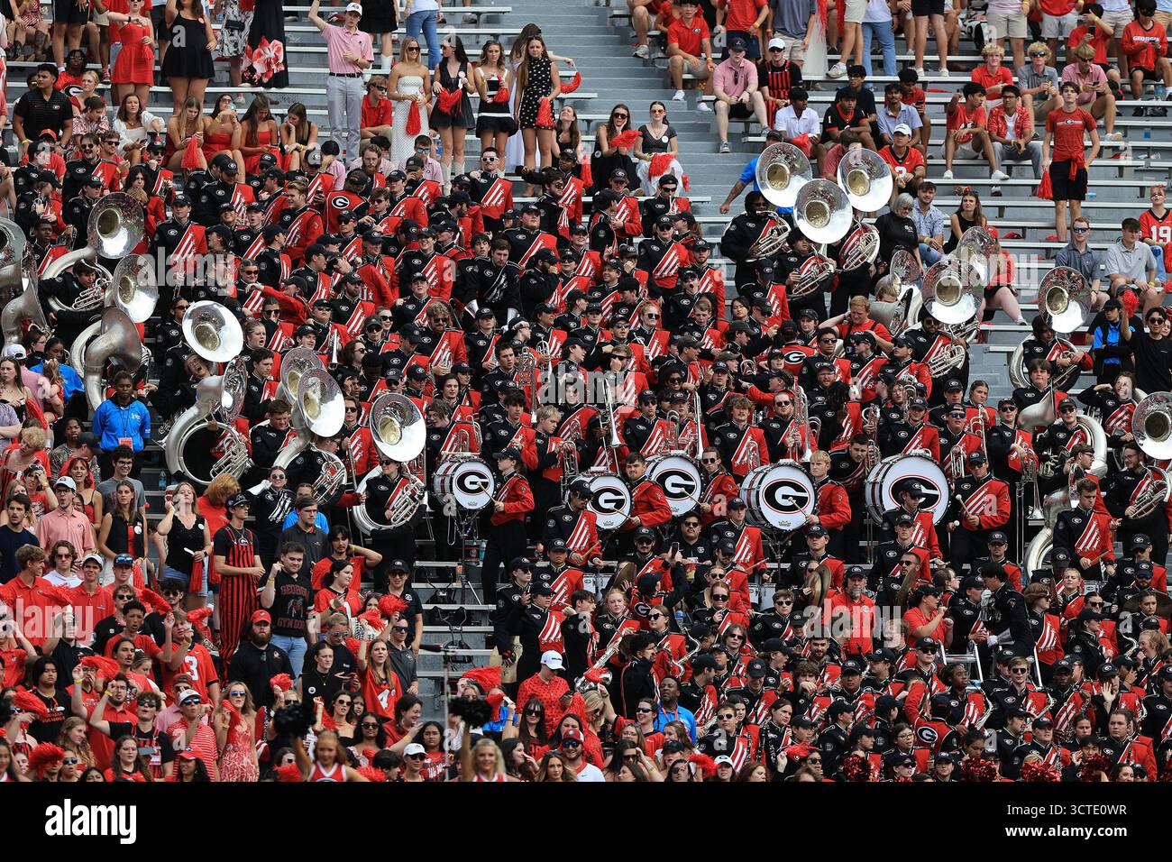 ATHENS, GA - OCTOBER 04: The UGA Redcoat Marching Band during before ...