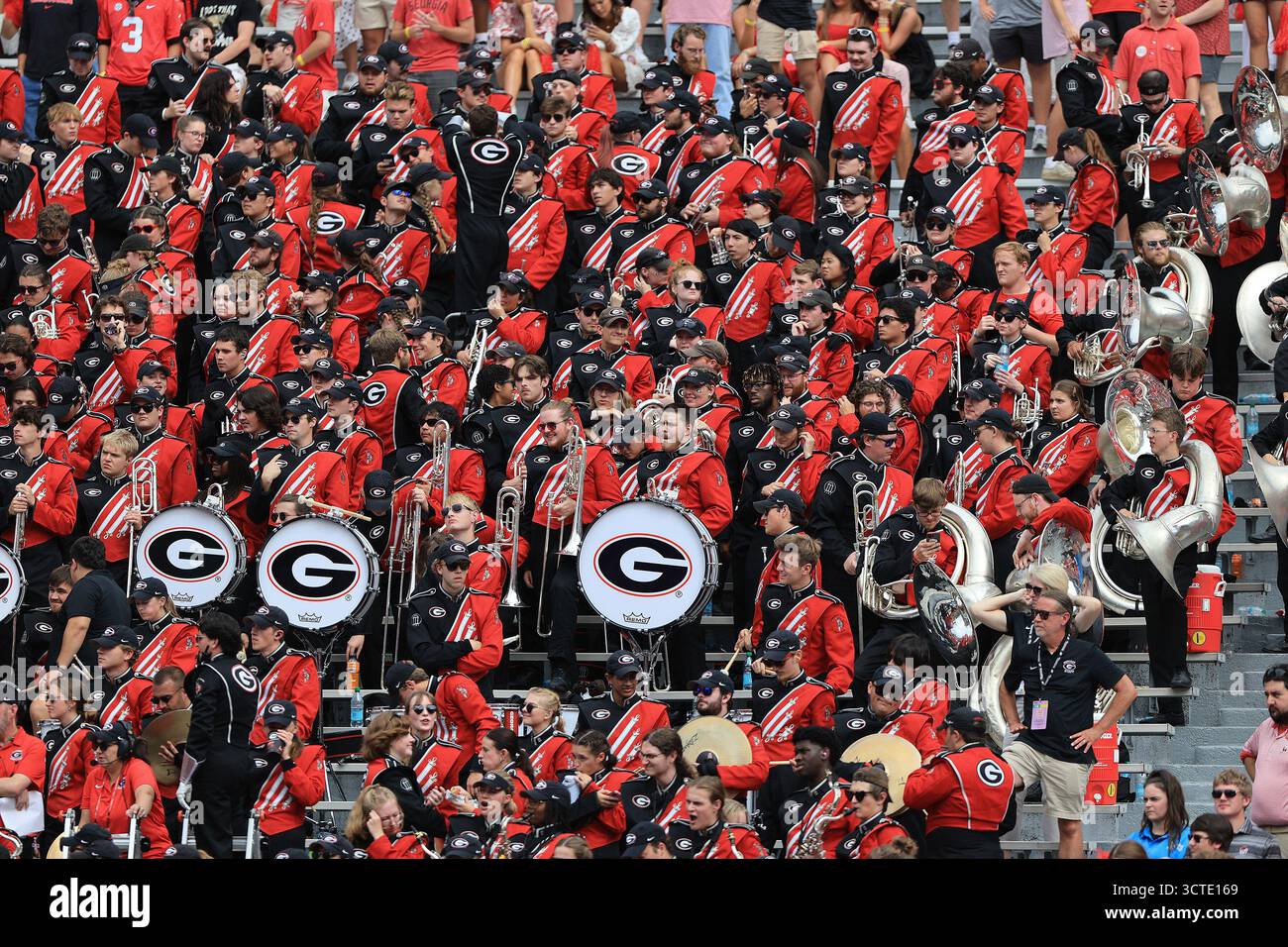 ATHENS, GA - OCTOBER 04: The UGA Redcoat Marching Band during before ...