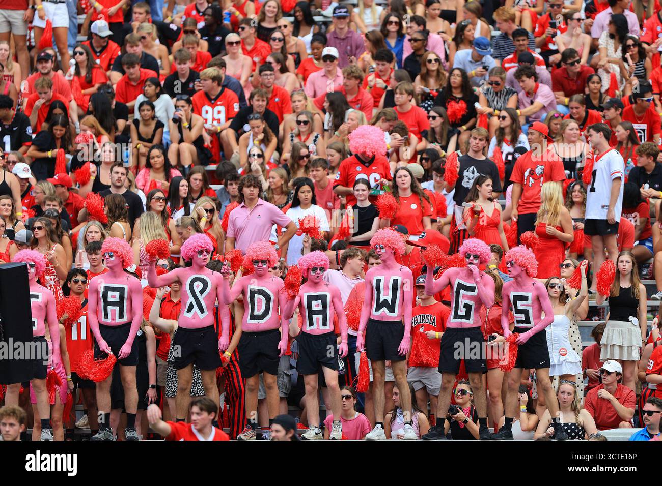 ATHENS, GA - OCTOBER 04: UGA Fans enjoy the Saturday afternoon college ...