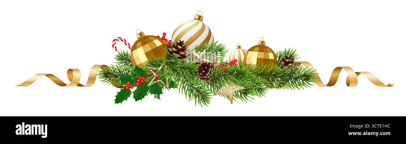 Fir branches cones gift Stock Vector Images - Alamy