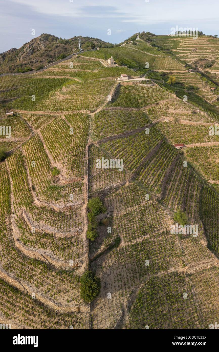 Aerial view of the Chapel of Saint Christopher, (La Chapelle) domaine ...