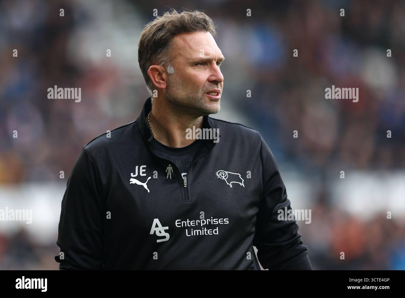Derby County manager John Eustace during the Sky Bet Championship match ...