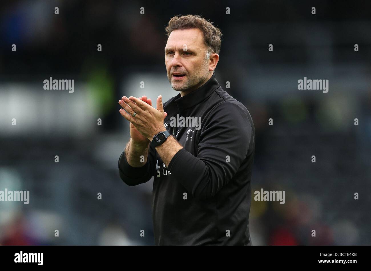 Derby County manager John Eustace after the Sky Bet Championship match ...