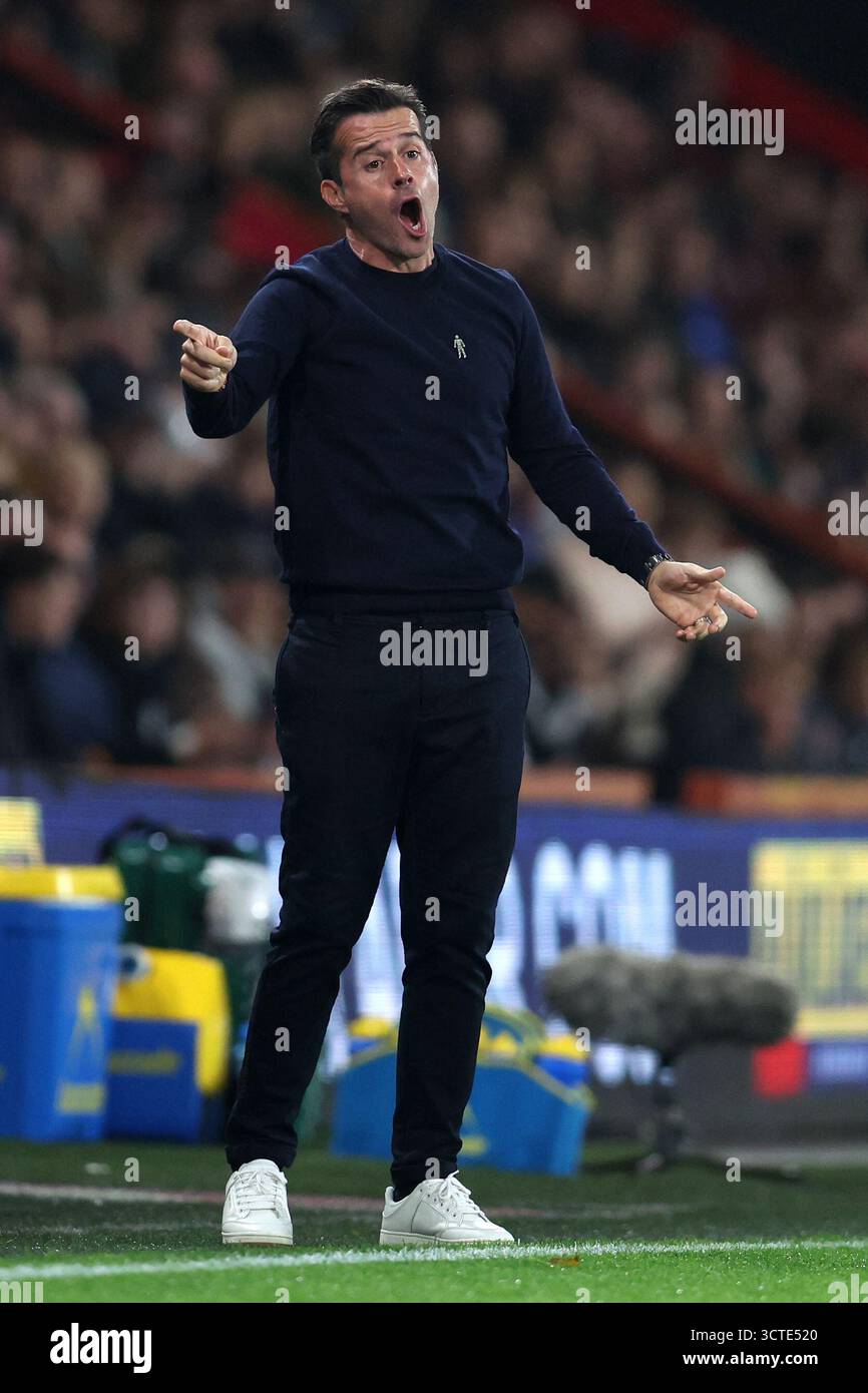 Bournemouth, England, 3rd October 2025. Marco Silva, Manager of Fulham ...