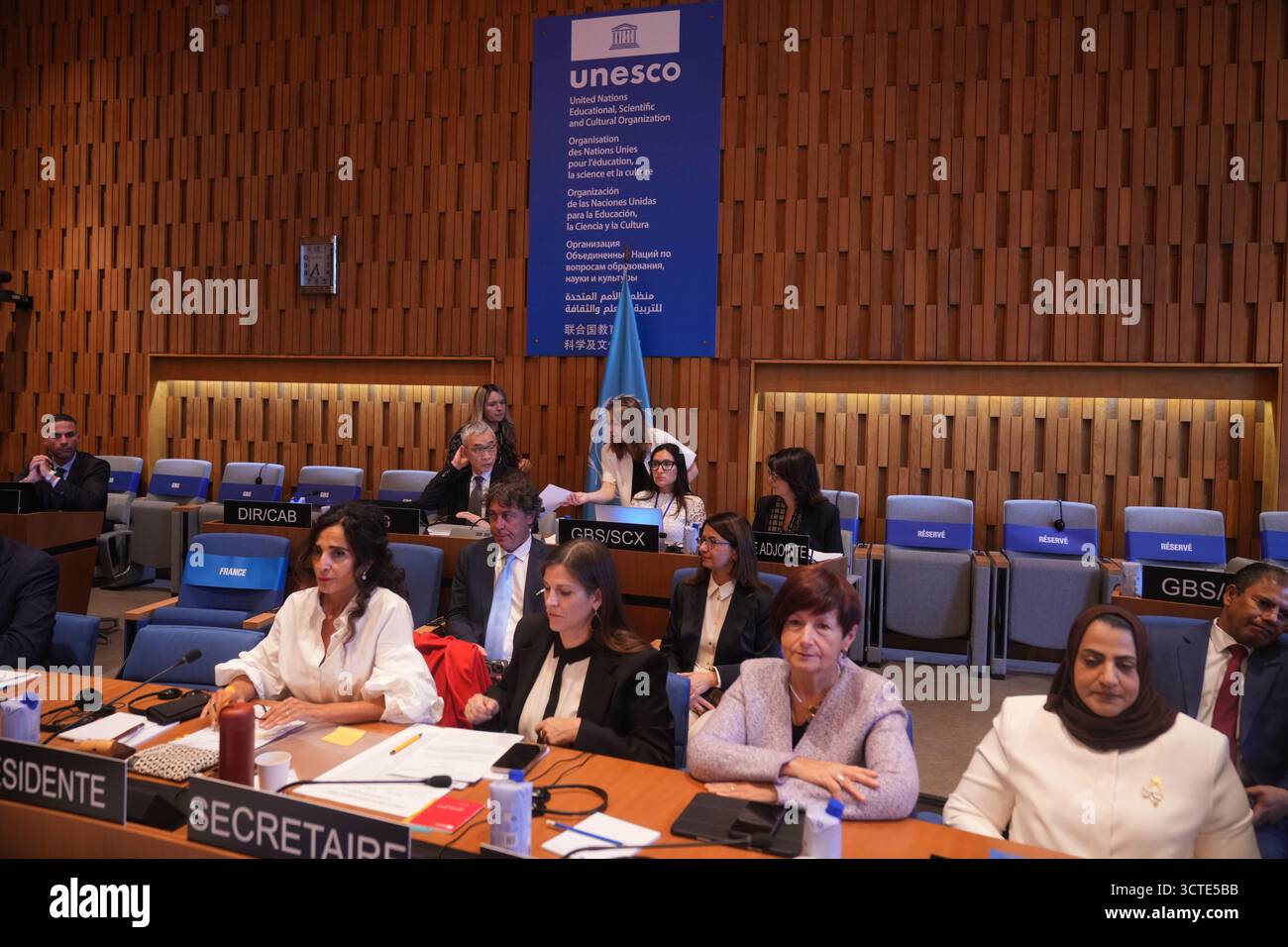 Members of the UNESCO executive board gather to elect their new ...