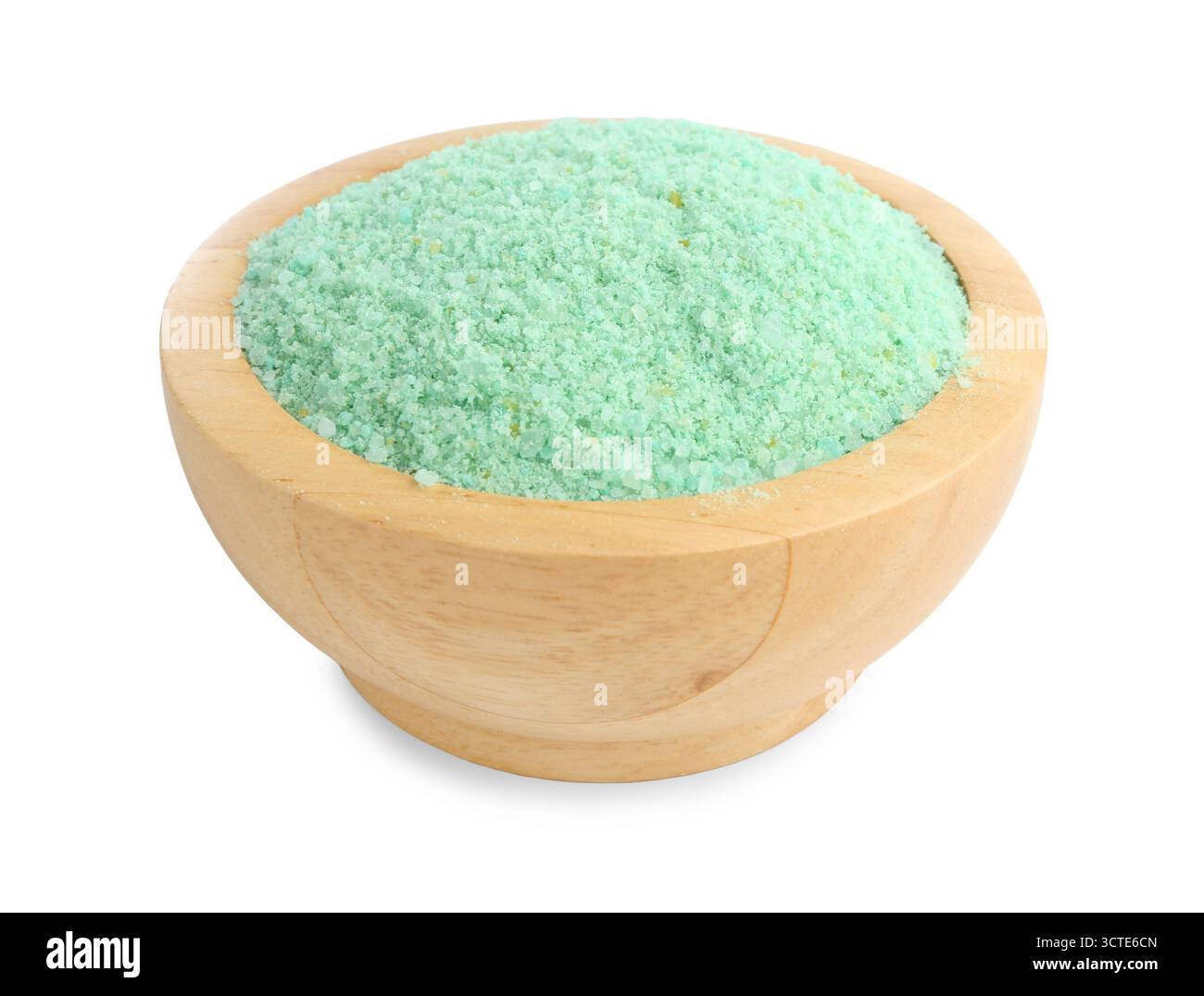 Turquoise sea salt in bowl isolated on white Stock Photo - Alamy