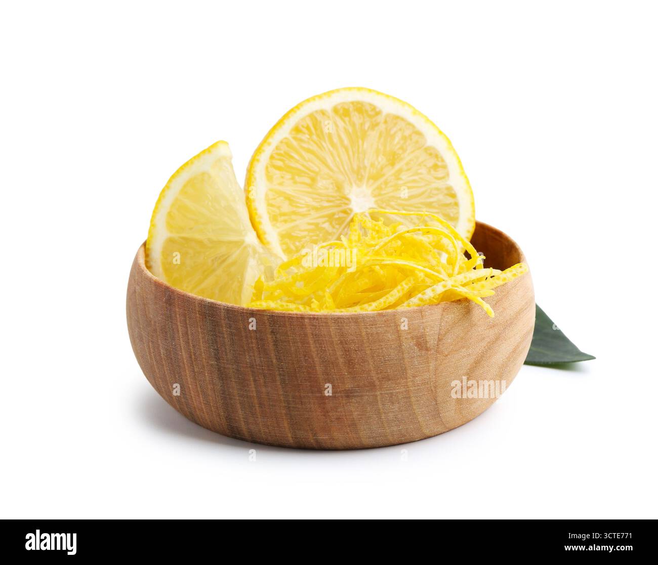 Lemon zest and fresh fruits in bowl isolated on white Stock Photo - Alamy