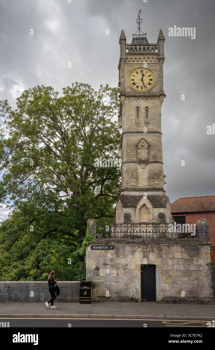 Salisbury, Wiltshire, UK: Salisbury Clocktower on Fisherton Street with ...