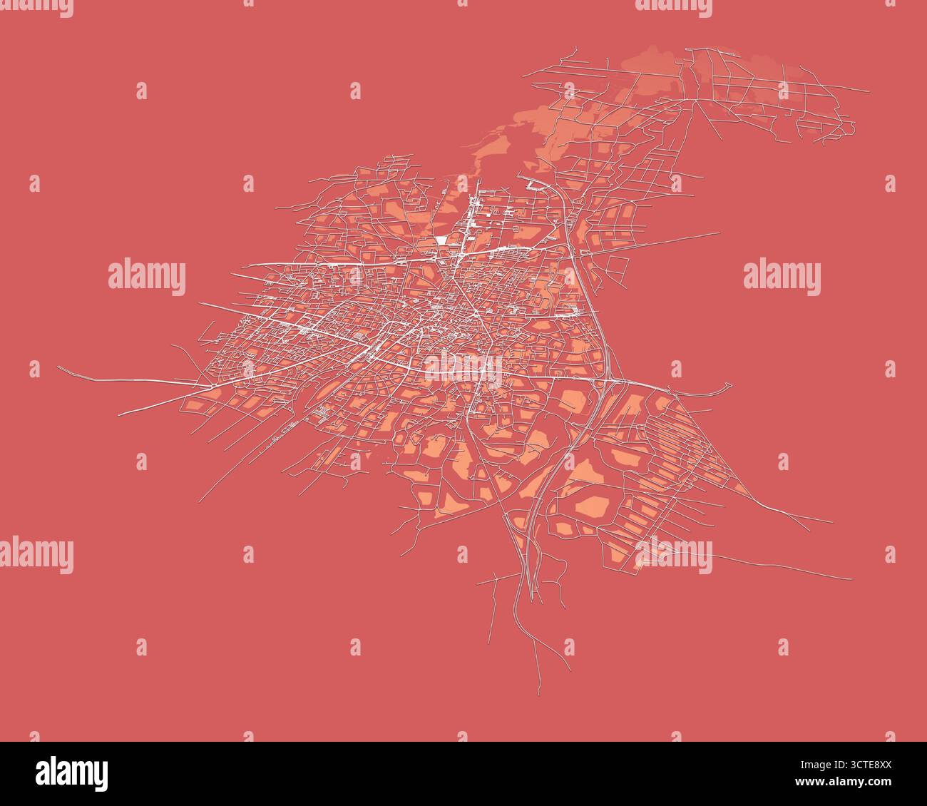 Colmar outline map hi-res stock photography and images - Alamy