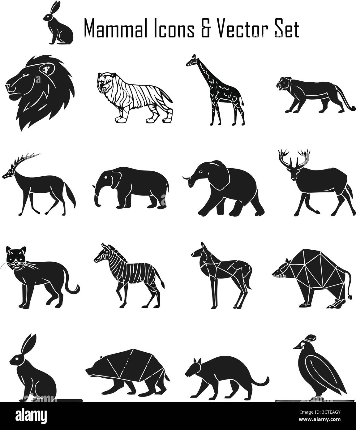 Wildlife flat Black and White Stock Photos & Images - Alamy