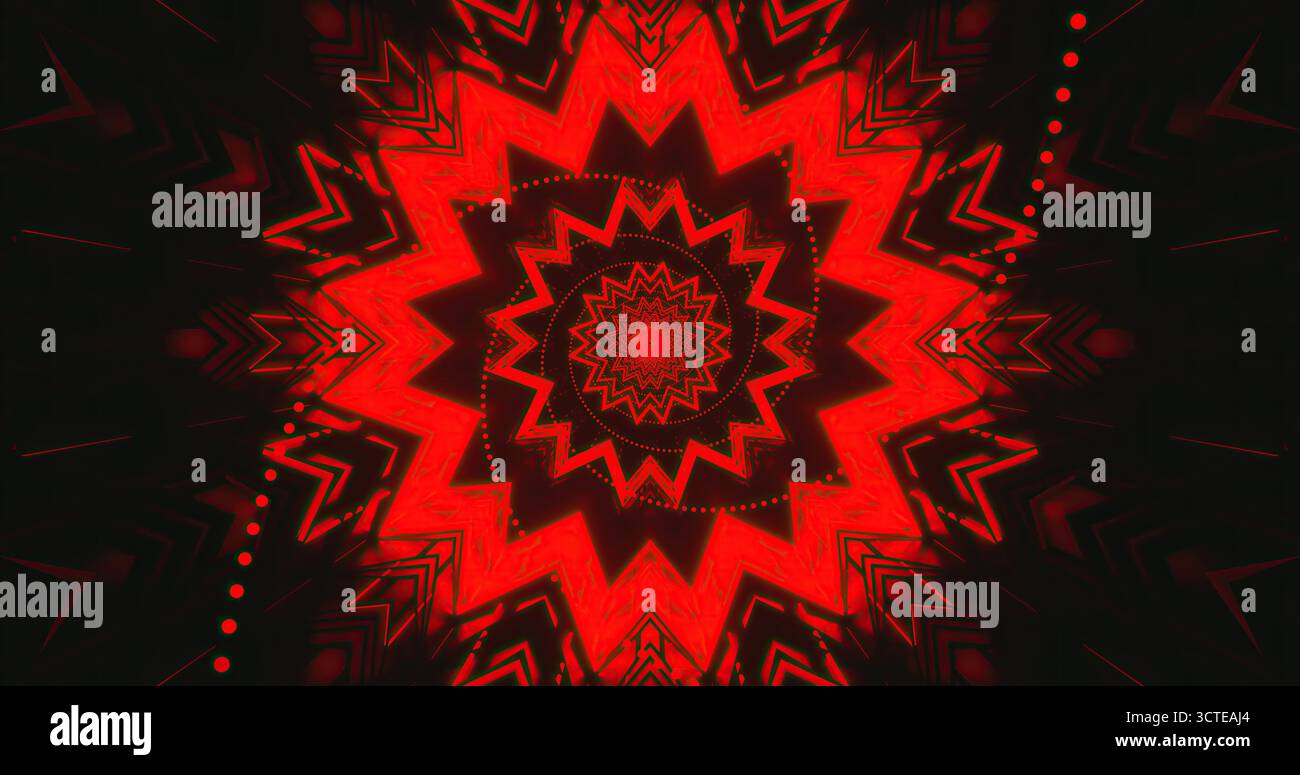 Swirling red design forms a star pattern with sharp edges and complex ...