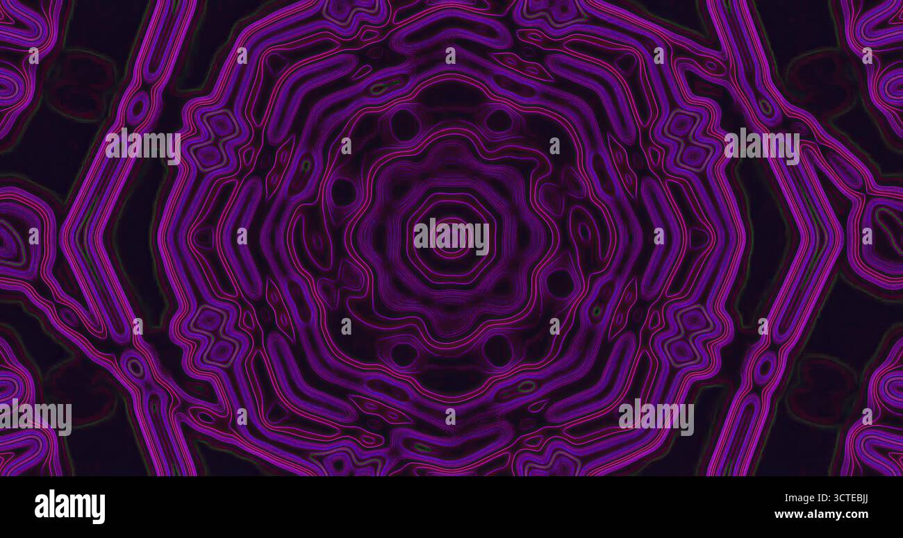 Bright purple and black design features intricate swirling patterns and ...