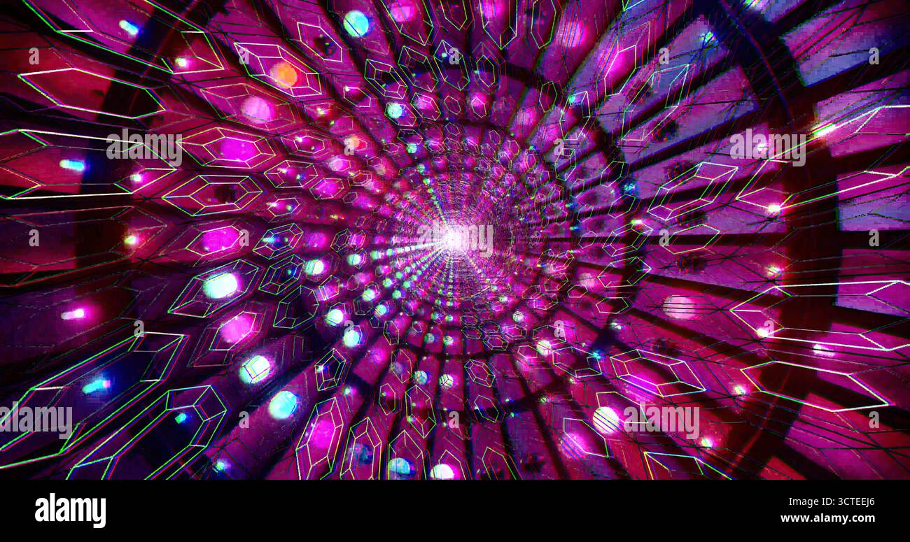 Colorful tunnel experience swirling shapes hi-res stock photography and ...