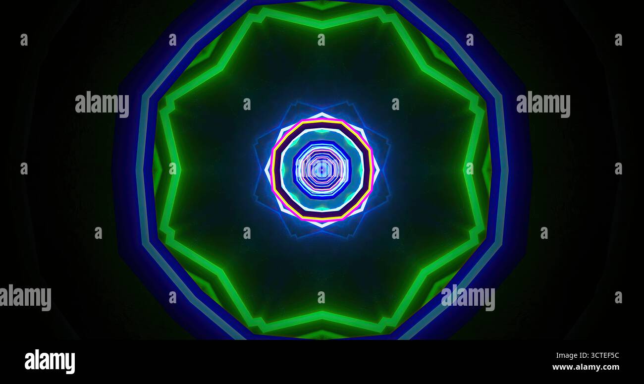 Bright, circular design with radiating colors creates a vibrant pattern ...