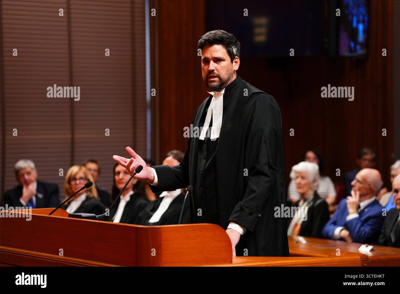 Minister of Justice and Attorney General of Canada Sean Fraser delivers ...