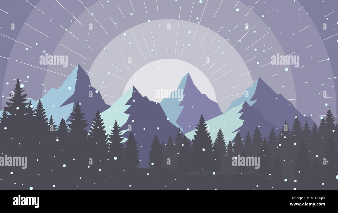 Soft sunset in winter Stock Vector Images - Alamy