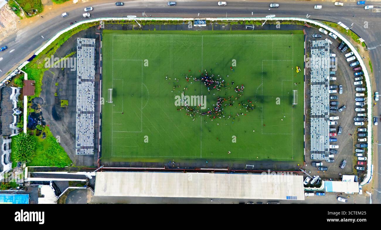 Port Harcourt, Nigeria - 28 September 2025: Aerial view of a vibrant ...