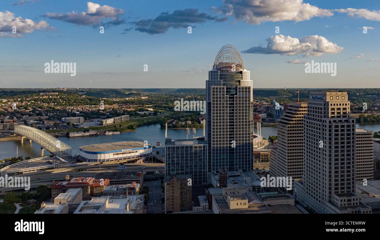 Cincinnati, United States - 26 August 2025: Aerial view of the Great ...