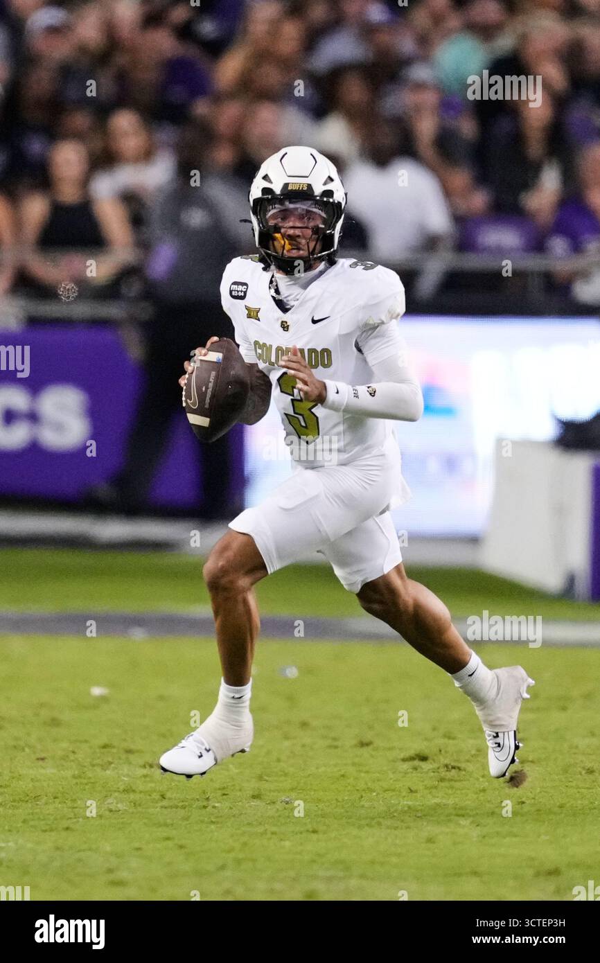 Colorado quarterback Kaidon Salter (3) scrambles out of the pocket ...