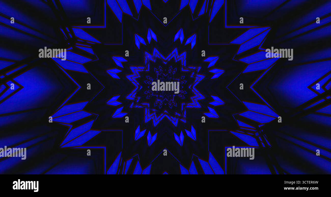 Bright blue geometric shapes form a captivating pattern that draws the ...