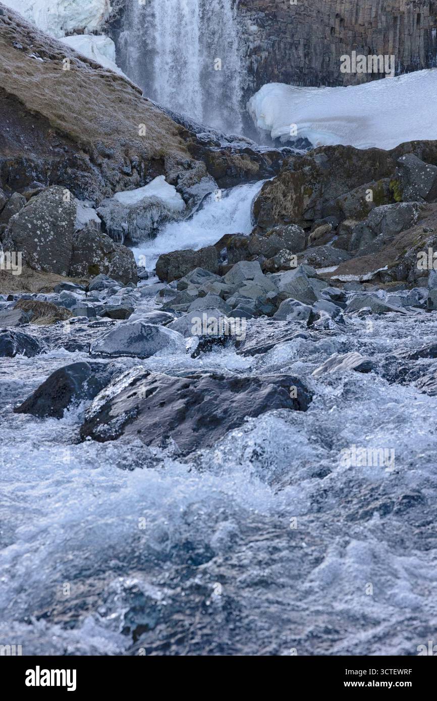 Waterfall in iceland untouched volcanic hi-res stock photography and ...