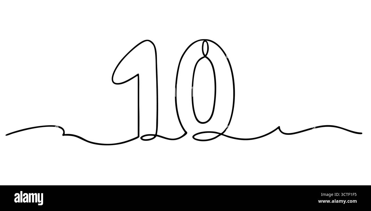 Number 10 birthday celebration Black and White Stock Photos & Images ...