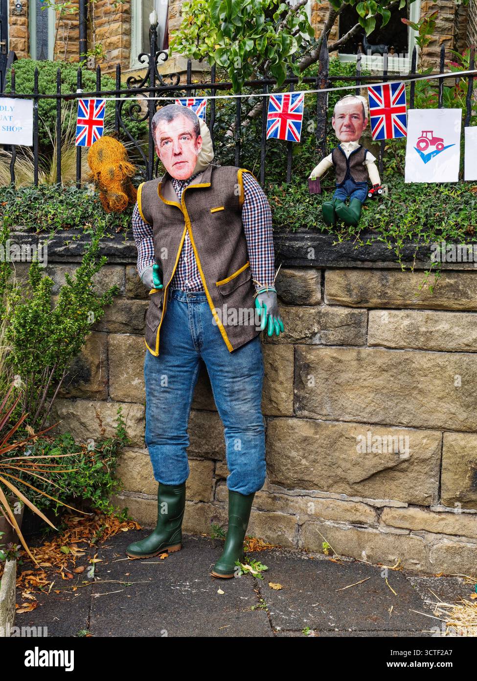 Scarecrow depiction of television personality turned farmer Jeremy ...