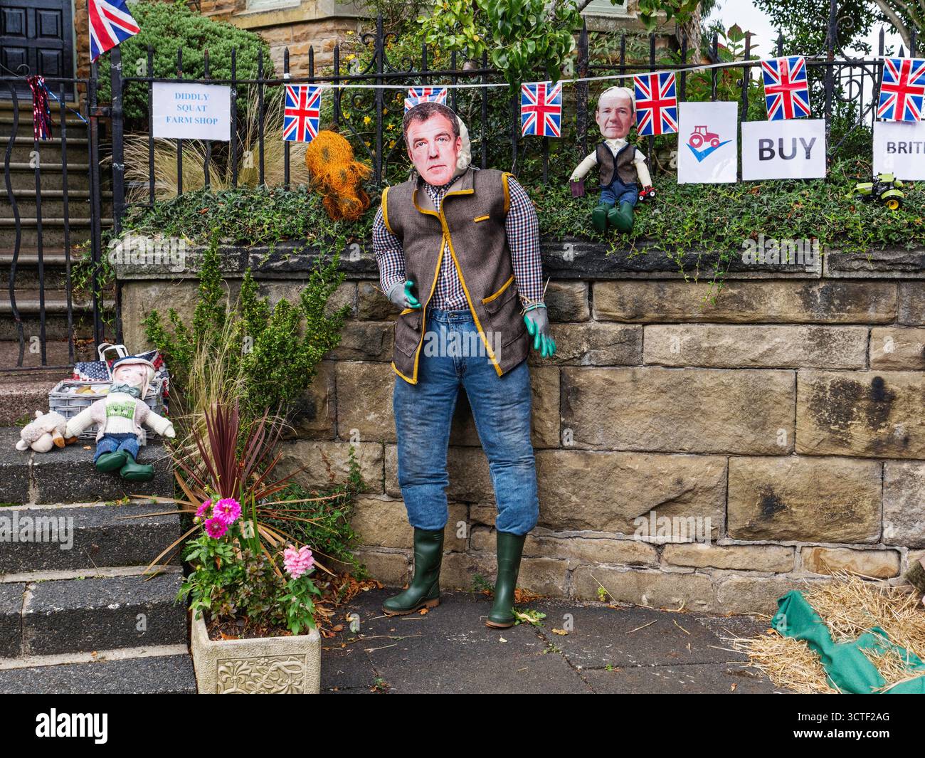 Scarecrow depiction of television personality turned farmer Jeremy ...