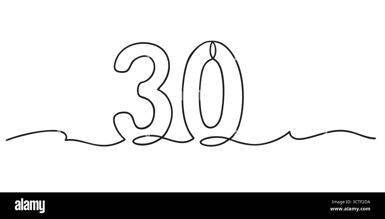 Number thirty logo design Cut Out Stock Images & Pictures - Alamy