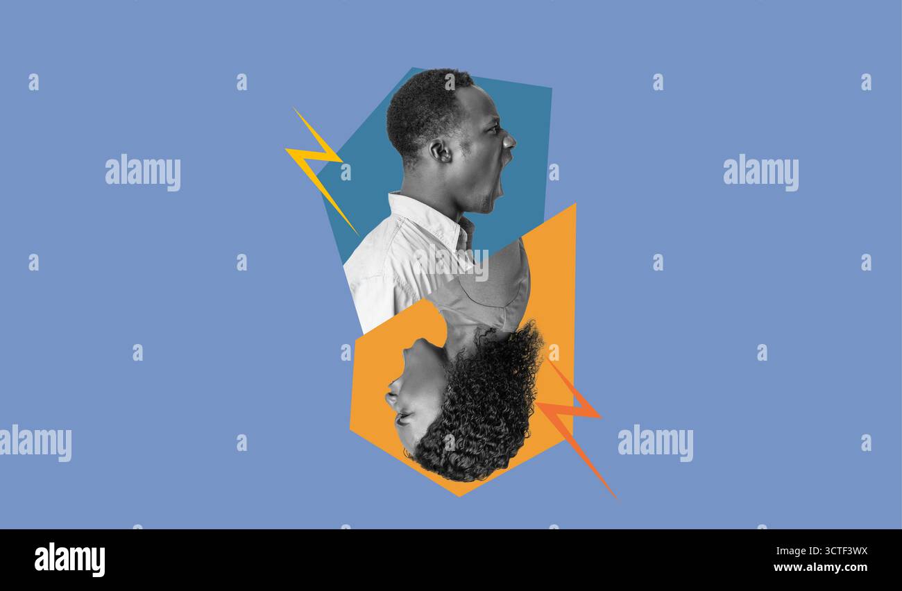 Collage Capturing Expressive Emotions in Bold Colors and Dynamic Shapes ...