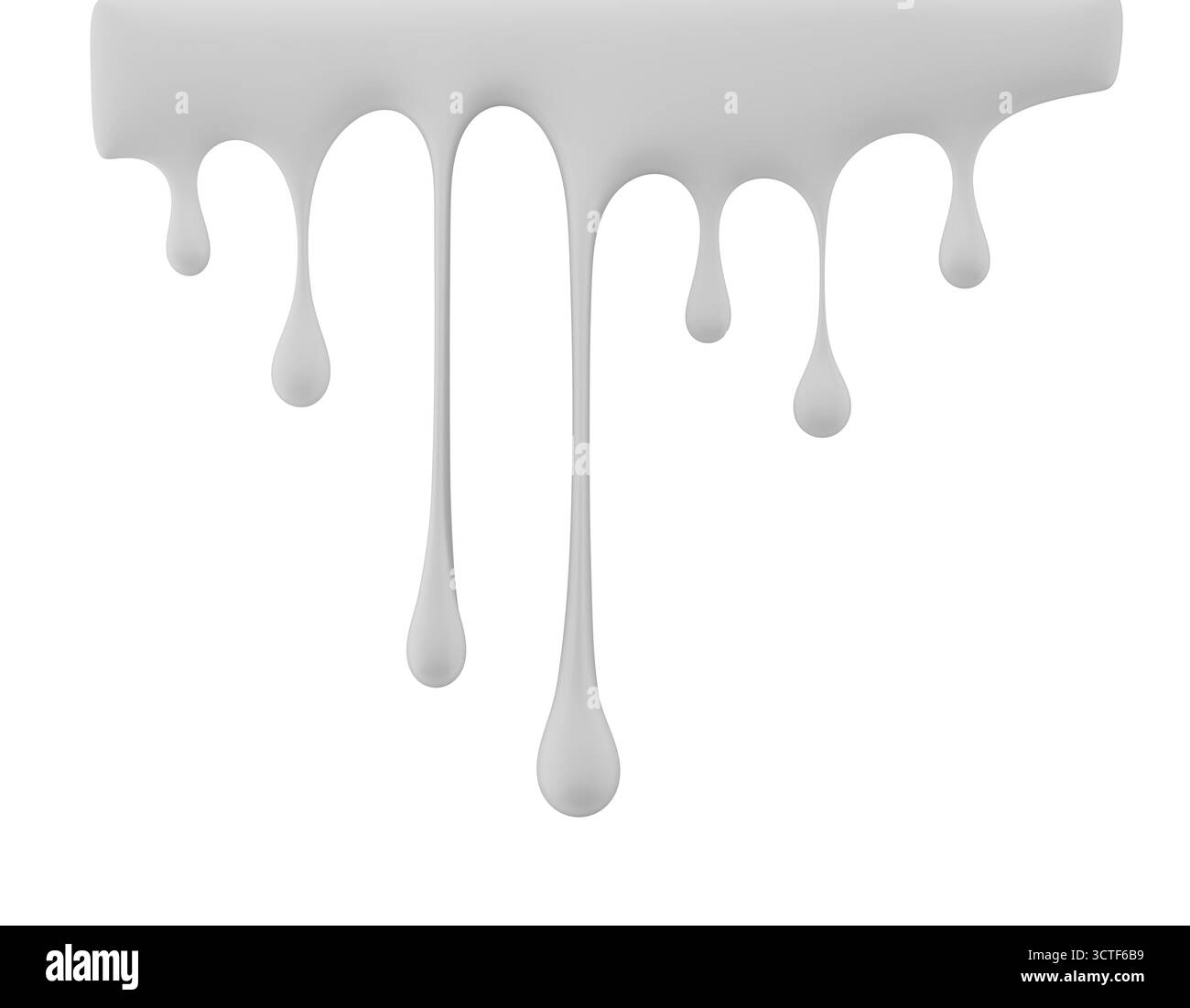 blue water dripping isolated on a white background. 3d render Stock ...