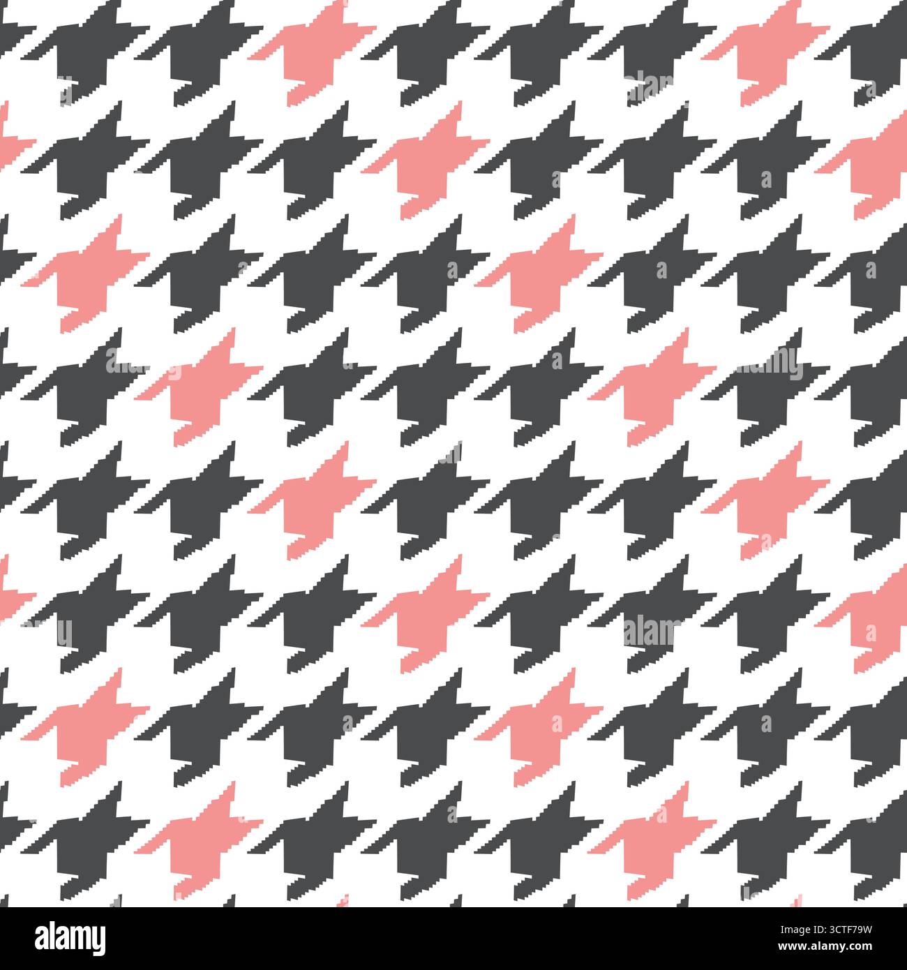 Geometric houndstooth black and white seamless pattern with pied-de ...