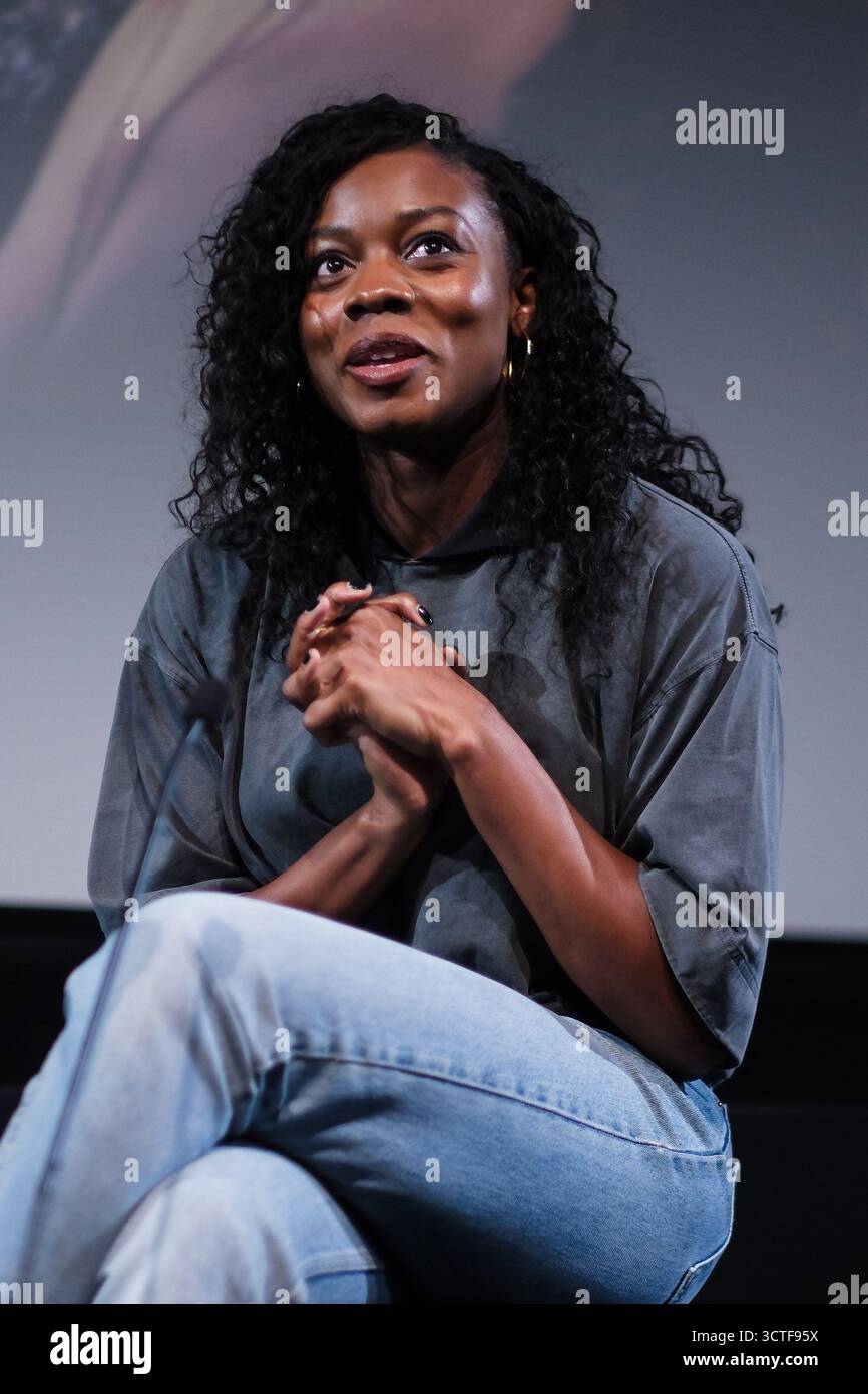 London, UK. 6th Oct, 2025. Nia DaCosta on stage at Mark Kermode in 3D ...