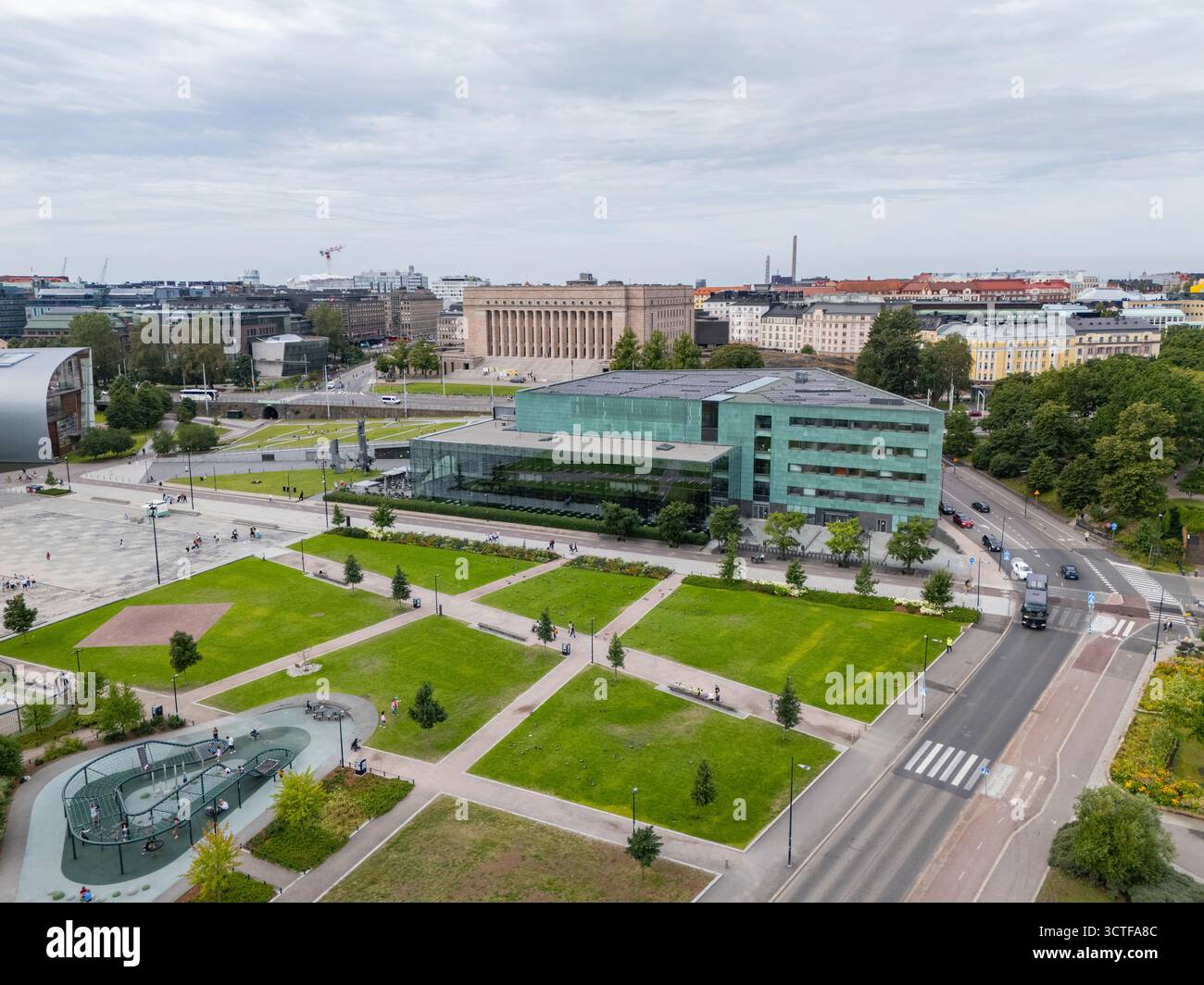 The Music hall and the parliament building in Helsinki Stock Photo - Alamy