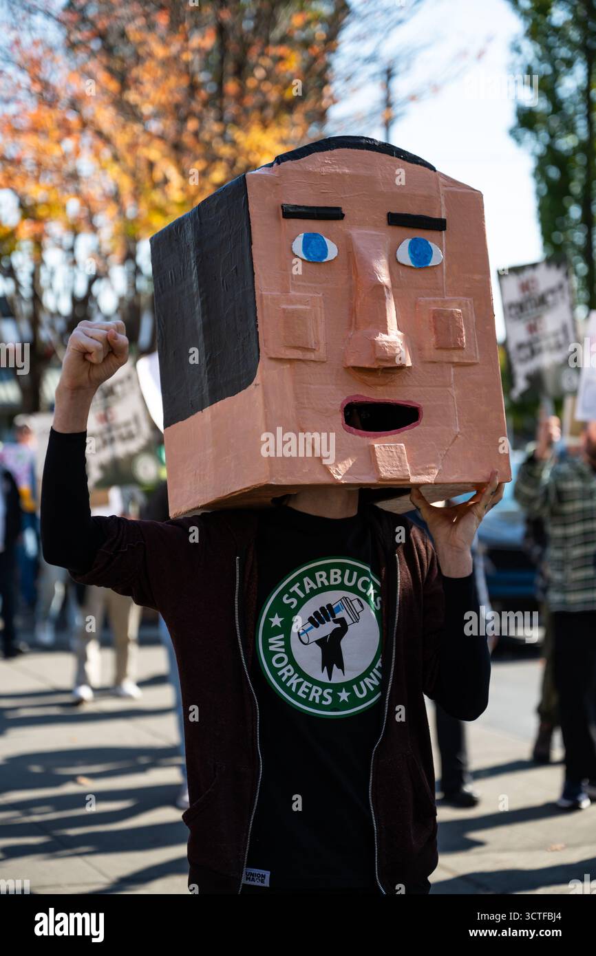 Seattle, USA. 6th Oct, 2025. Mid-day Employees and MLK Labor rally at ...