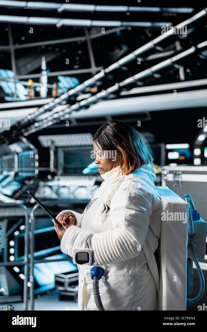 Female astronaut preparing scientific hi-res stock photography and images - Alamy