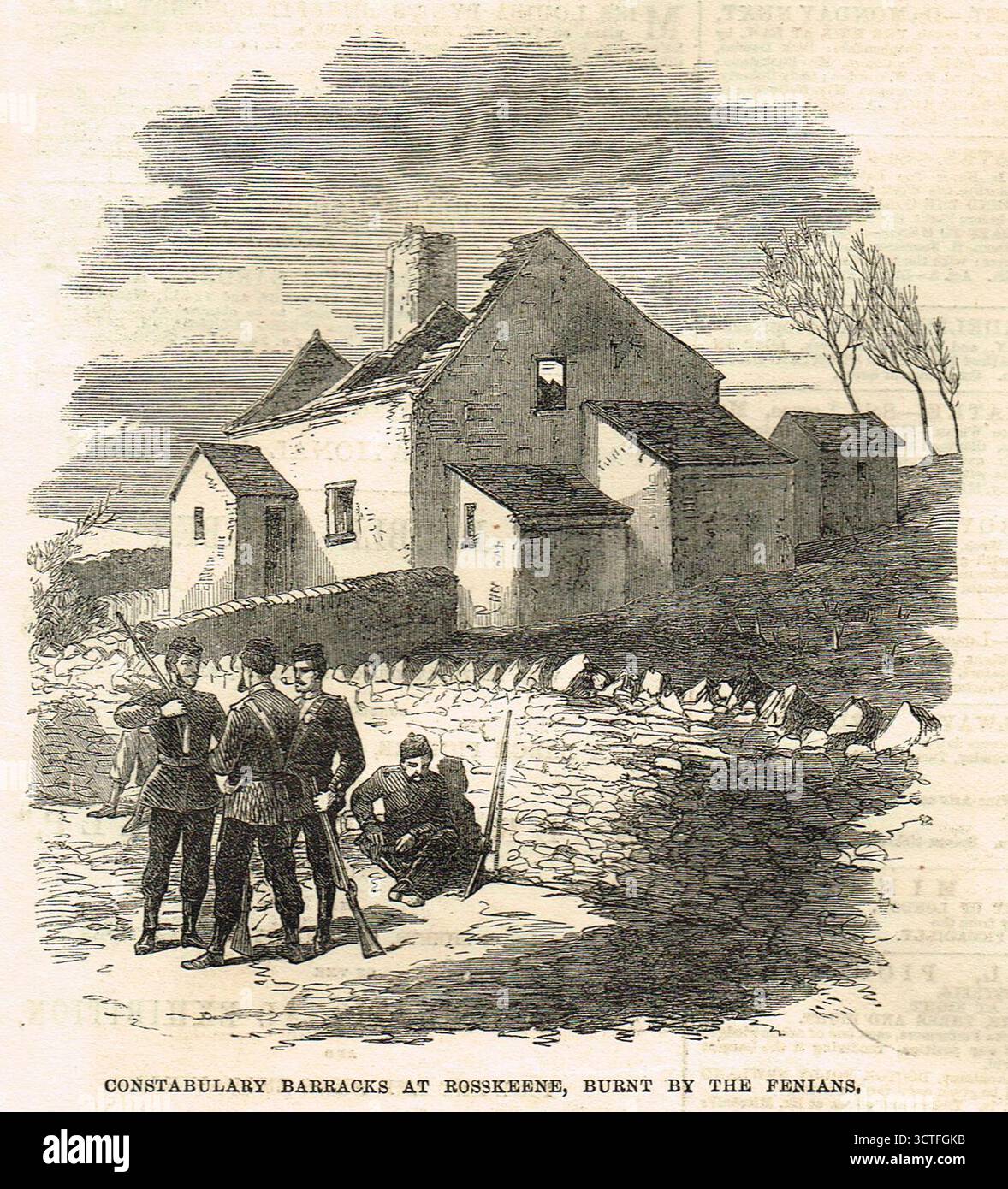 The pursuit of the Fenians in Tipperary, Ireland, Constabulary barracks ...