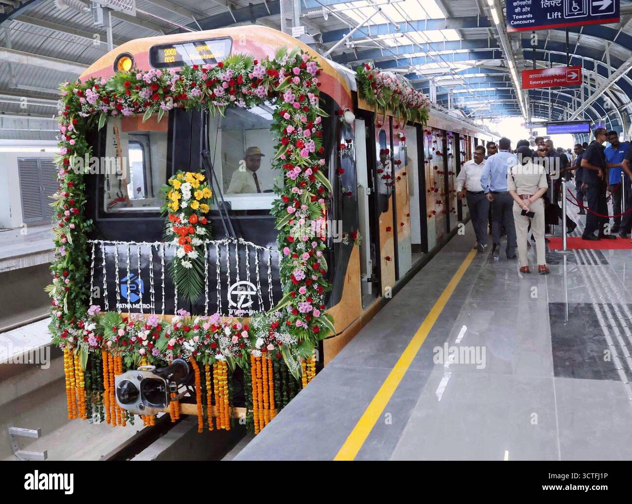 PATNA, INDIA - OCTOBER 6: A view of Patna Metro Rail Service during it ...