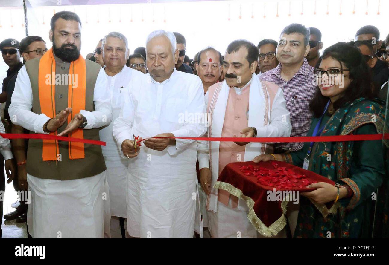 PATNA, INDIA - OCTOBER 6: Bihar Chief Minister Nitish Kumar with Deputy ...